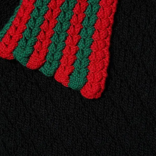 Gucci Cotton Lace Knit Polo With Web Detail