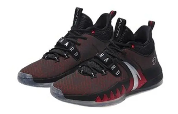 ANTA Gordon Hayward 2 Athletic Sneakers - Black/red/silver