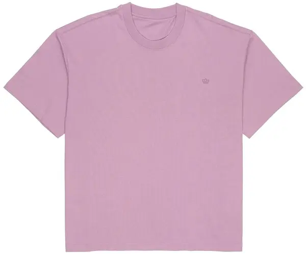 Adidas Originals Solid Color Loose Sports Short Sleeve Couple Style Purple Pink - Multi-color