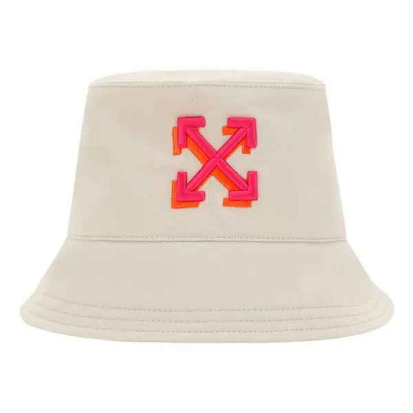 Off-White Arrow Bucket Hat - Beige/fuchsia