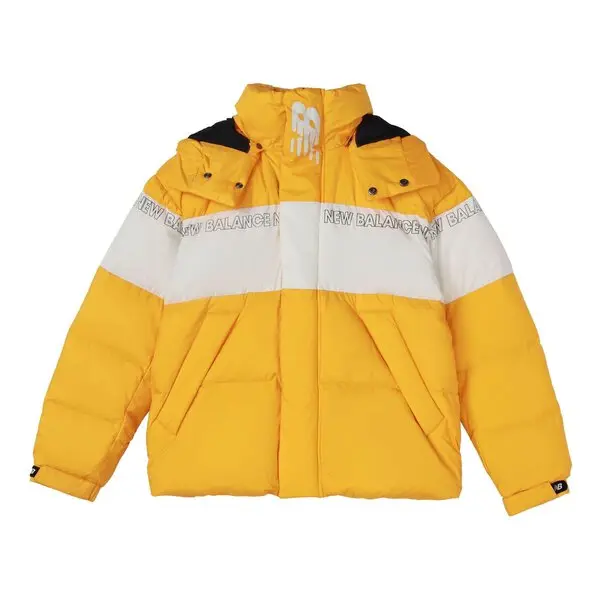 NEW BALANCE Colorblocked Padded Jacket - Yellow/white