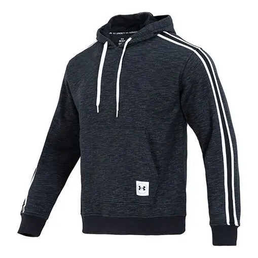 Under Armour Essential Heritage Fleece Hoodie 'black White - Black/white