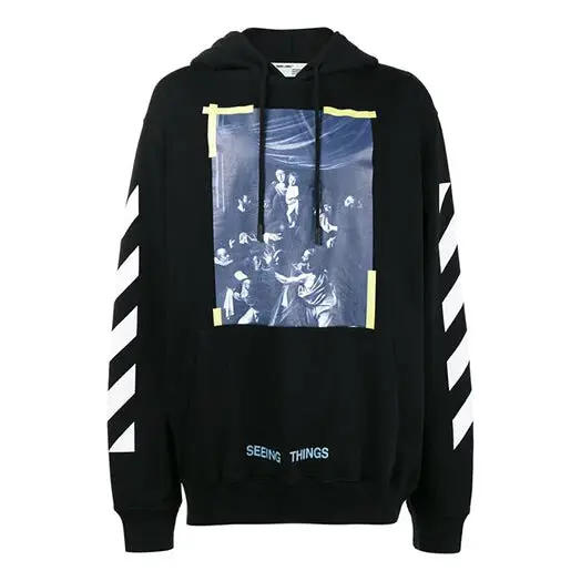 Off-White Cravaggio Long Sleeve Hoody - Black
