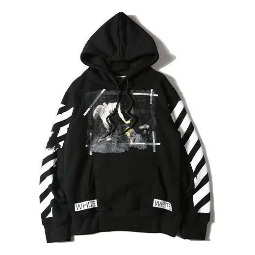 Off-White Caravaggio Printed Hooded Sweatshirt - Black