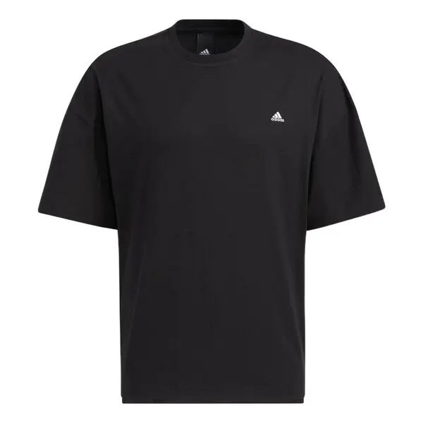 Adidas Solid Color Sports Short Sleeve Tee 'black - Multi-color