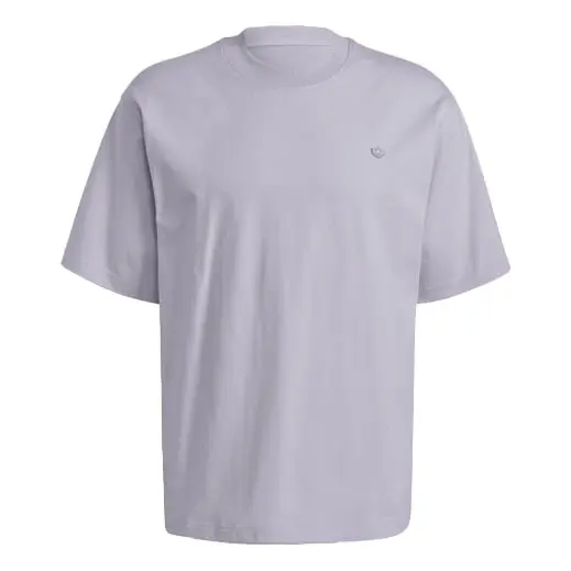 Adidas Originals C Tee Solid Color Small Label Loose Sports Short Sleeve Couple Style - Purple