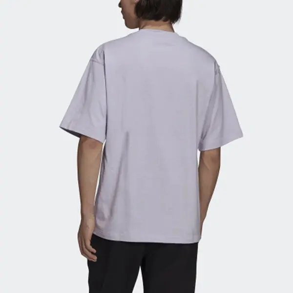 Adidas Originals C Tee Solid Color Small Label Loose Sports Short Sleeve Couple Style - Purple