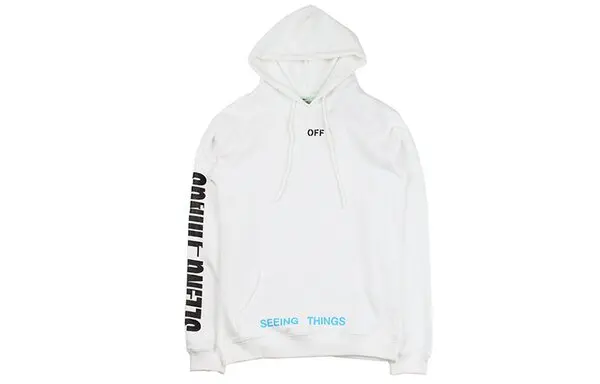 Off-White Photocopy" Graphic Hoodie - White