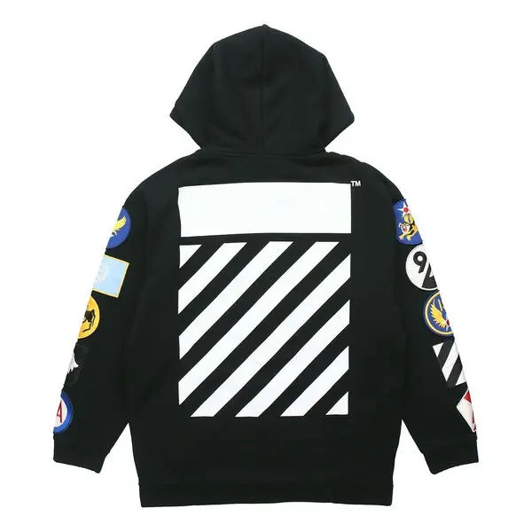 Off-White Graphic Zip-up Hoodie - Black
