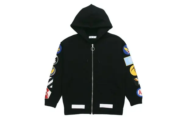 Off-White Graphic Zip-up Hoodie