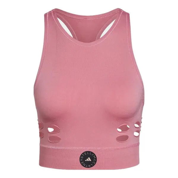 Adidas By Stella Mccartney Truepurpose Yoga Knit Crop Top - Pink