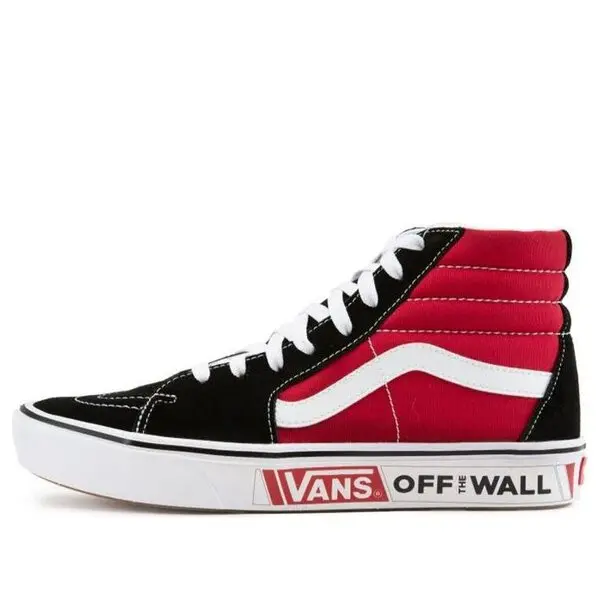 VANS Comfycush Sk8-hi High Top Sneakers - Black/red