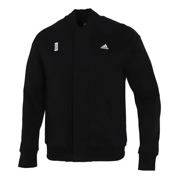 Adidas Martial Arts Series Logo Printing Sports Jacket Black - Default Color