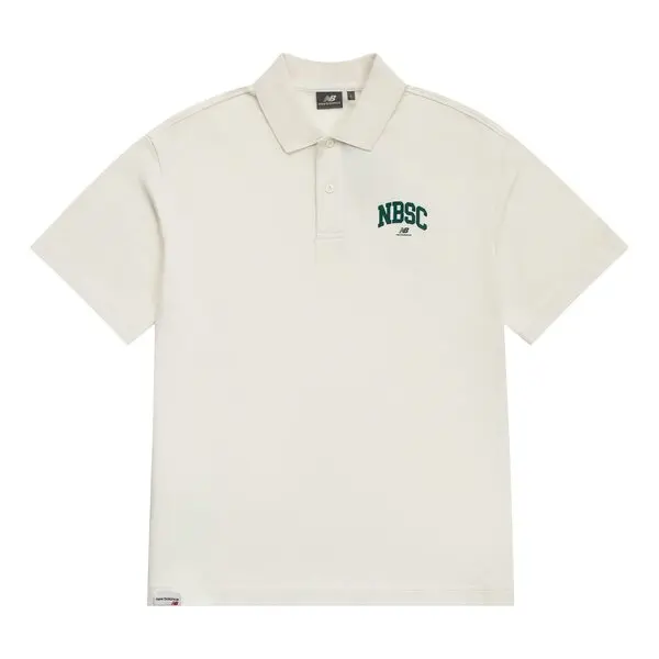 NEW BALANCE Classic Polo T-shirt Asia Sizing 'white Green - White/green