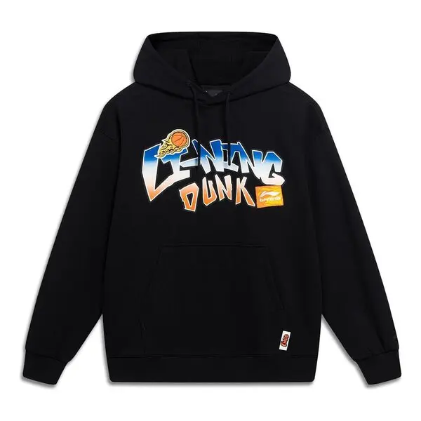 LI-NING Hoops Cartoon Graphic Hoodie - Black/multi-color