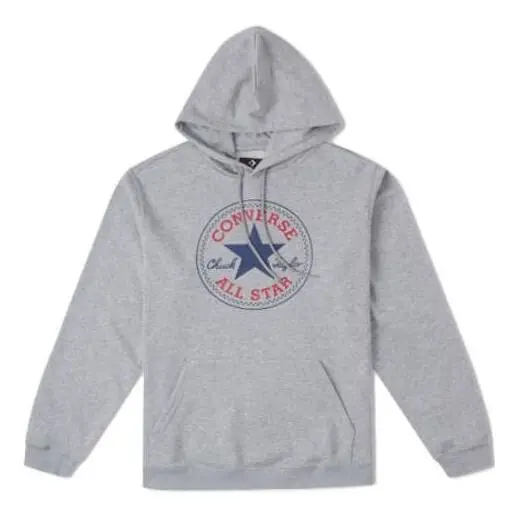 CONVERSE All Star Patch Fleece Hoodie - Grey