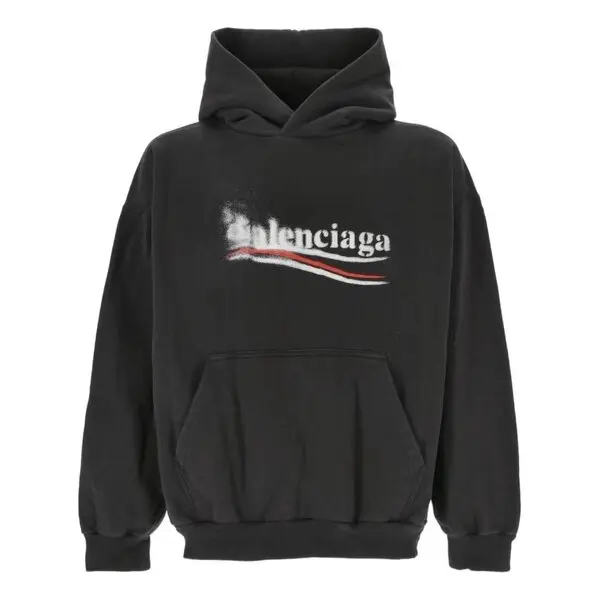 Balenciaga Logo Hoodie - Black/white/red