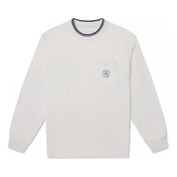 CONVERSE Retro Chuck Long Sleeve Slub Pocket T-shirt Asia Sizing - White
