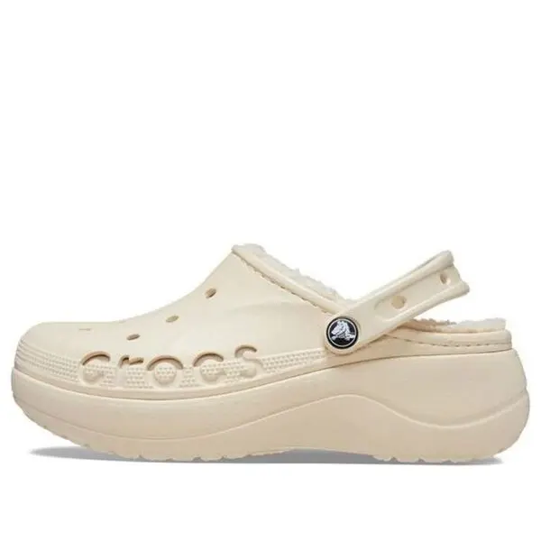 CROCS Baya Platform Lined Clog - Beige