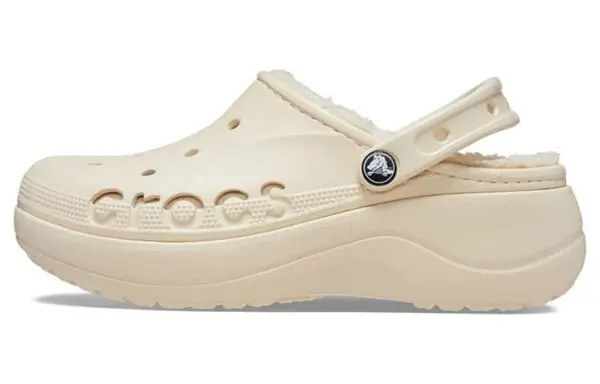 CROCS Baya Platform Lined Clog - Beige