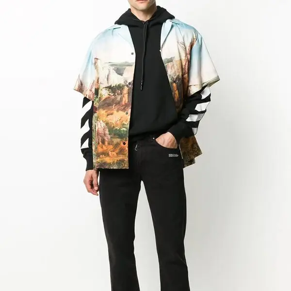 Off-White Diagonal Stripes Logo Hoodie