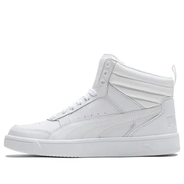 PUMA Rebound Street V2 Leather High Top Sneakers - White