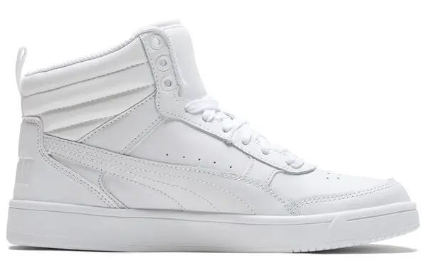 PUMA Rebound Street V2 Leather High Top Sneakers - White