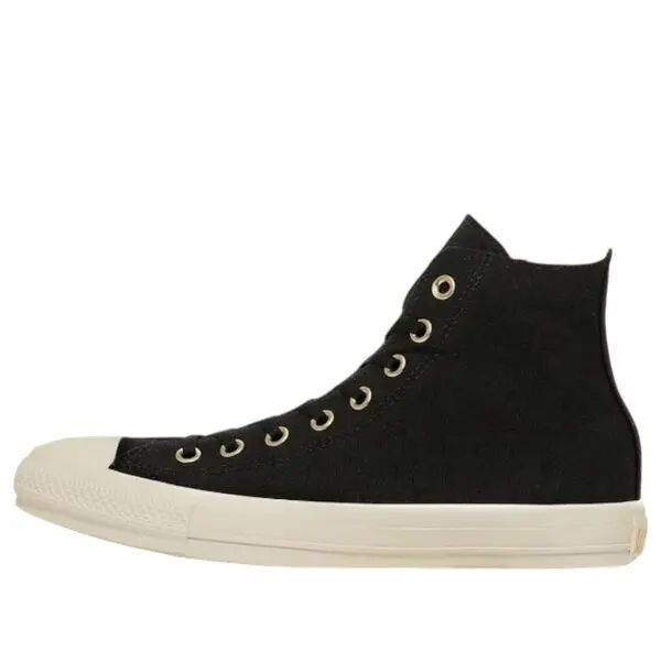 CONVERSE Chuck Taylor All Star Gold Logo Patch High Top Sneakers - Black