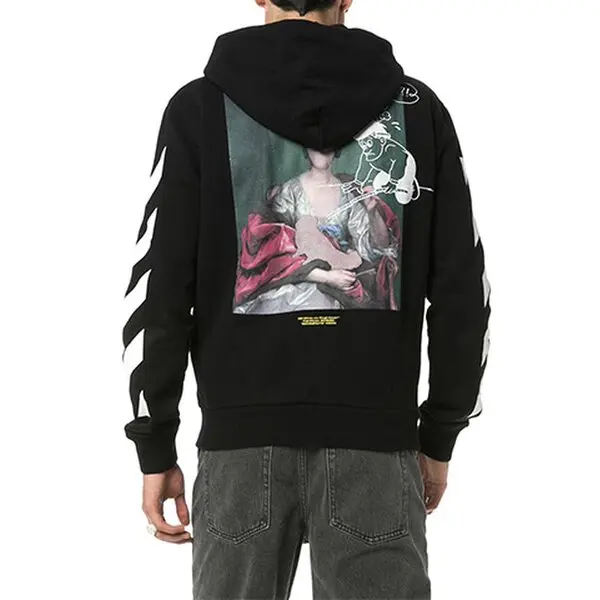 Off-White Printing Hooded Zipper Jacket