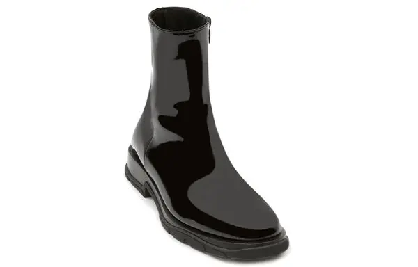 Alexander McQueen Patent Leather Ankle Boots