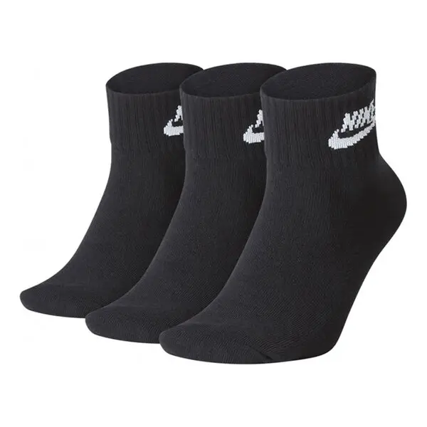 Nike Everyday Essential Ankle Sports Training Socks 3 Pairs - Black