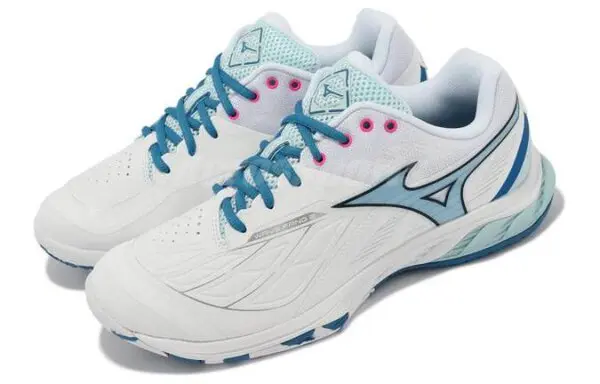 Mizuno Wave Fang 2 Athletic Sneakers - White/blue