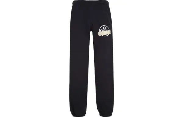 Off-White Cotton Logo Loose Stripe Sweatpants Tape