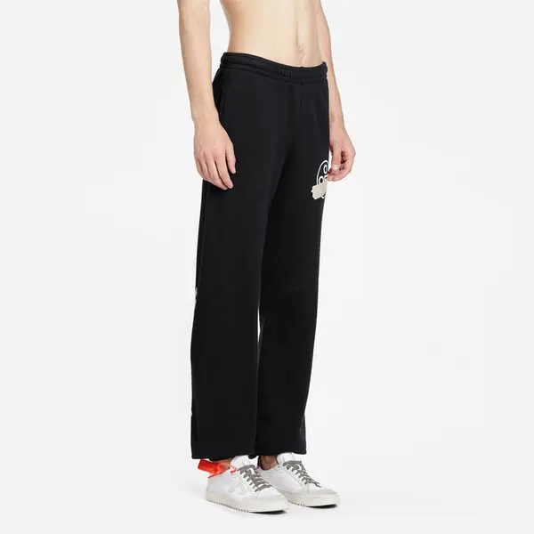 Off-White Cotton Logo Loose Stripe Sweatpants Tape