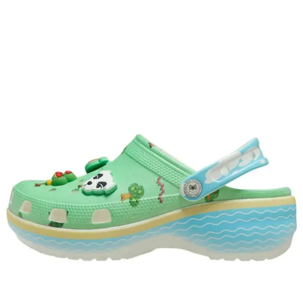 CROCS Platform Clog 'animal Crossing - Green/blue