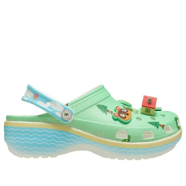 CROCS Platform Clog 'animal Crossing - Green/blue