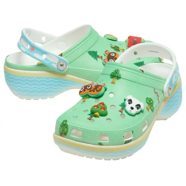 CROCS Platform Clog 'animal Crossing - Green/blue