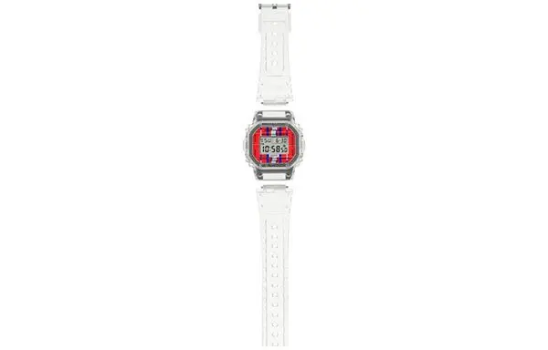 Casio G-shock Digital 'white Orange