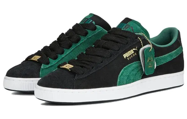 PUMA Suede Archive Remastered Low Top Sneakers - Black/green