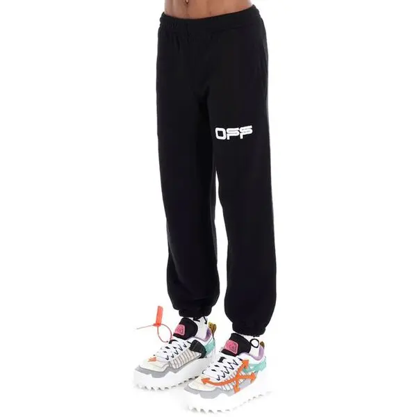 Off-White Logo Pattern Printing Bundle Feet Sports Pants/trousers/joggers - Black