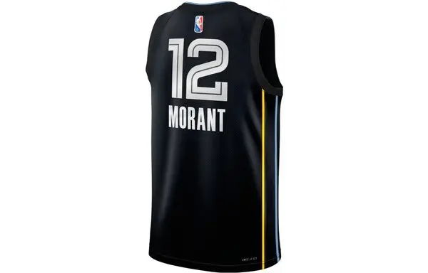 Nike X Nba Memphis Grizzlies Icon Edition Ja Morant #12 Jersey - Black/blue/grey