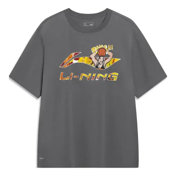 LI-NING Hoops Graphic T-shirt 'grey