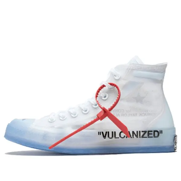 CONVERSE X Off-white Chuck 70 "the Ten" High Top Sneakers - White/blue
