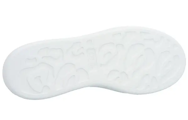 Alexander McQueen Oversized Sneaker With Croc Effect Detail - White/indigo