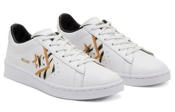CONVERSE Pro Leather Low 'sunblocked Zebra Print' Sneakers - White/black