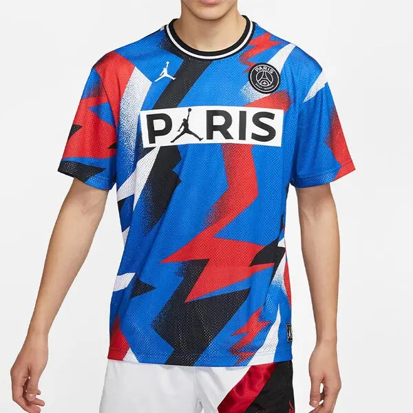 JORDAN Air Paris Saint-germain Mesh Short Sleeve - Blue