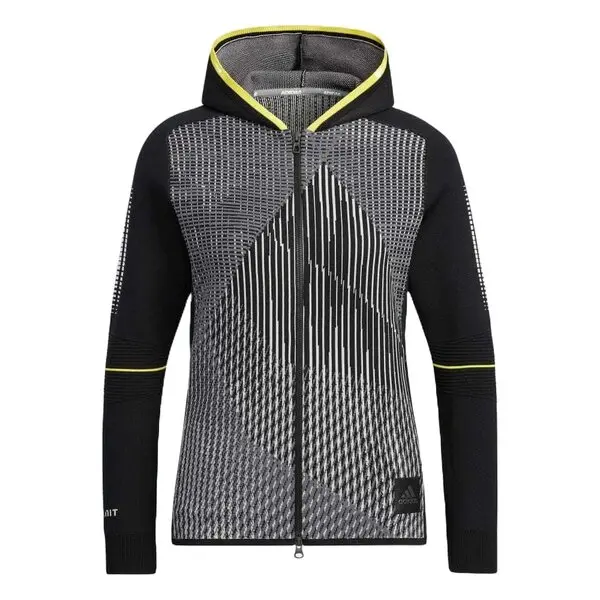 Adidas Primeknit Hooded Jacket - Black