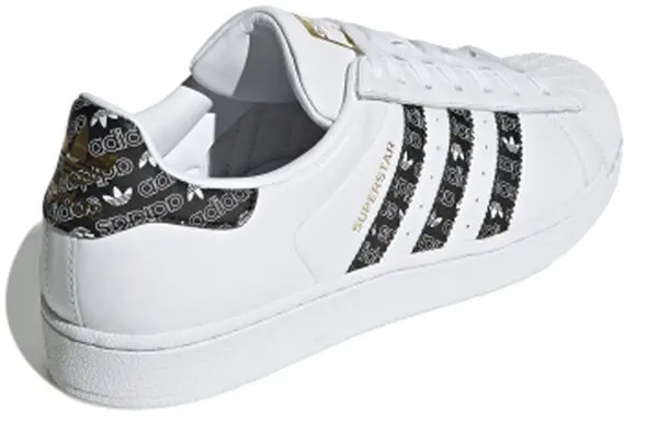 Adidas Superstar " Black Monogram" Sneakers - White
