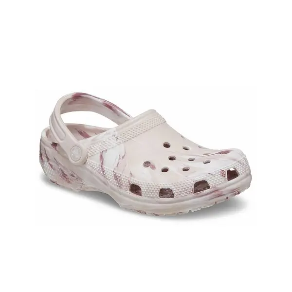CROCS Classic Marbled Clogs - White/pink