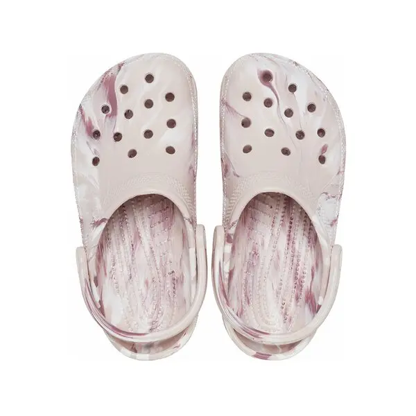 CROCS Classic Marbled Clogs - White/pink